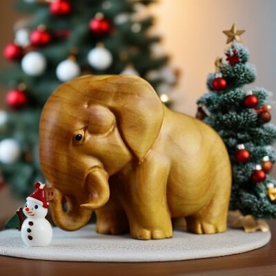 Три сокровища Африки - бегемот/слон/носорог - украшения ручной работы, мужчины играют с ними резными фигурками из массива дерева