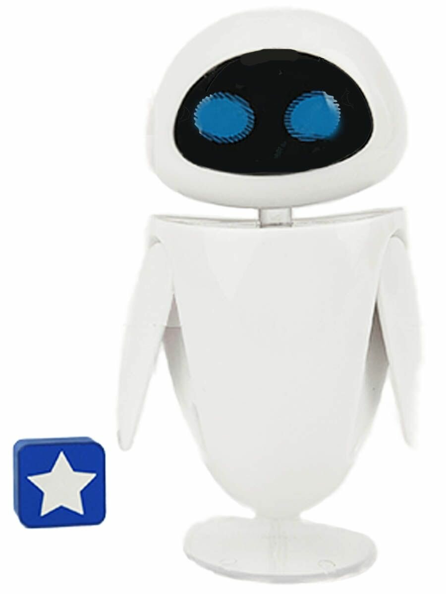 Фигурка робот Ева Валли EVE WALL-E подвижная с подставкой 9,5 см
