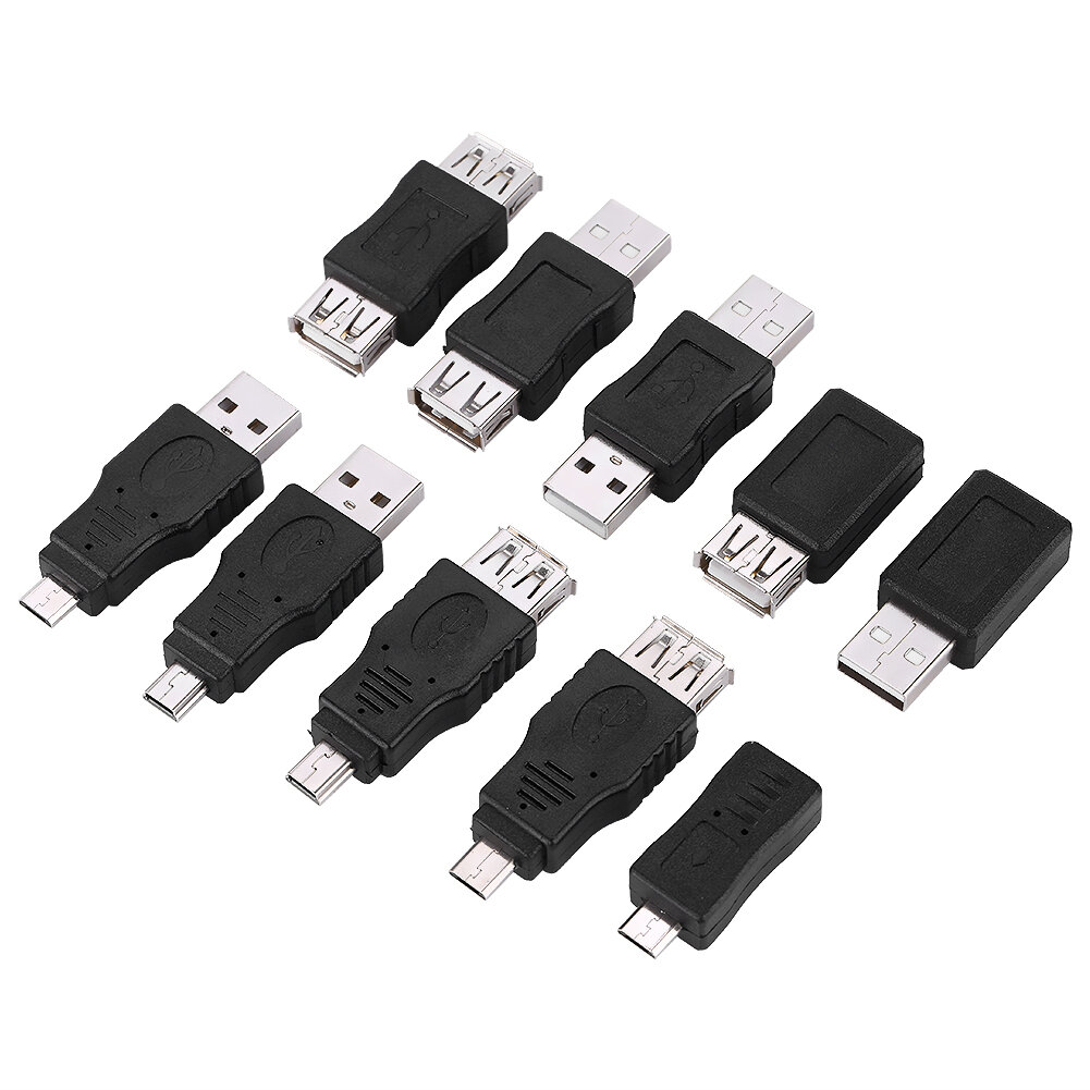 Набор адаптеров USB 2.0 из 10 микро-мини-конвертеров папа-мама , несколько удлинителей USB для устройств передачи данных