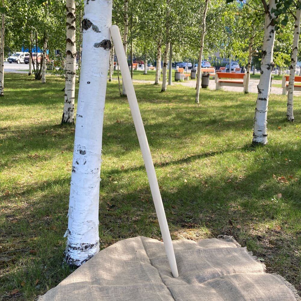 Черенок для лопат и вил, березовый, стандартный диаметр 3,7 см