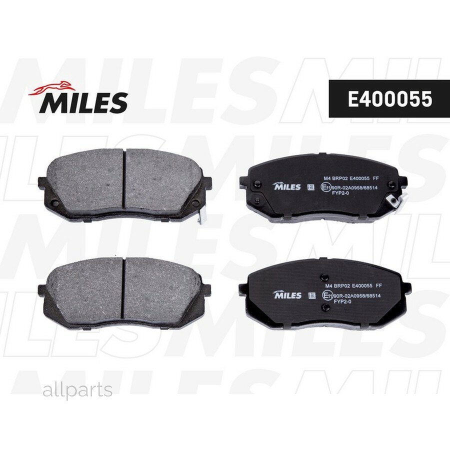 MILES E400055 Колодки тормозные HYUNDAI IX35 10-/KIA SPORTAGE 10-/CARENS 02- пер. LowMetallic