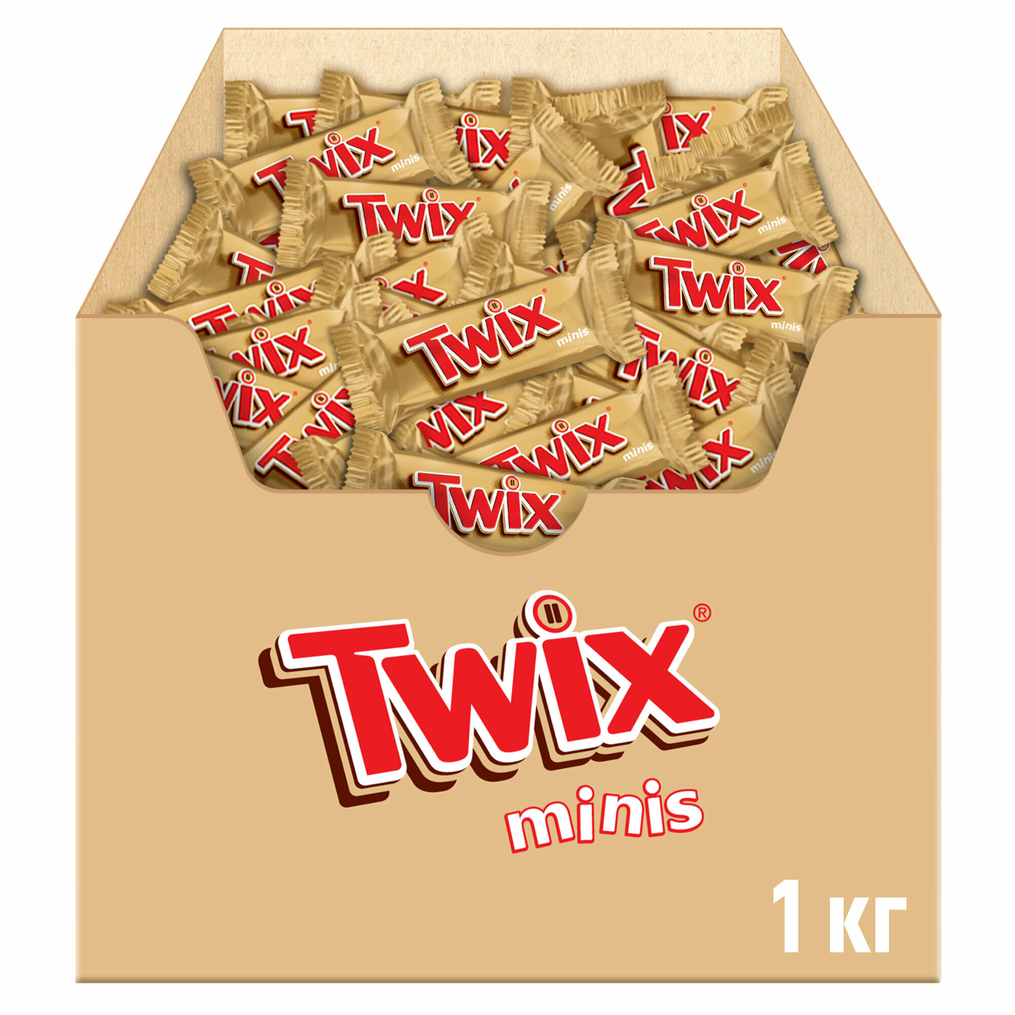 Конфеты Twix minis, коробка, 1 кг