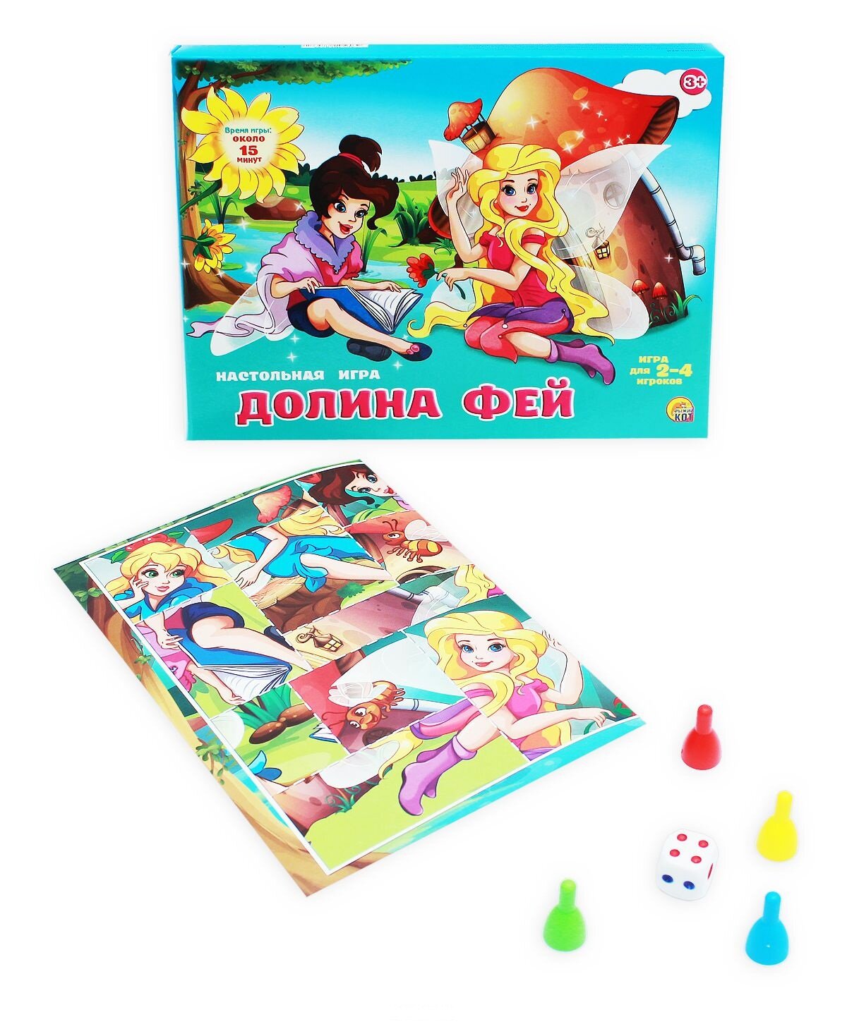 Настольная игра "Долина Фей Рыжий Кот", для развития логики и моторики, 2-4 участника