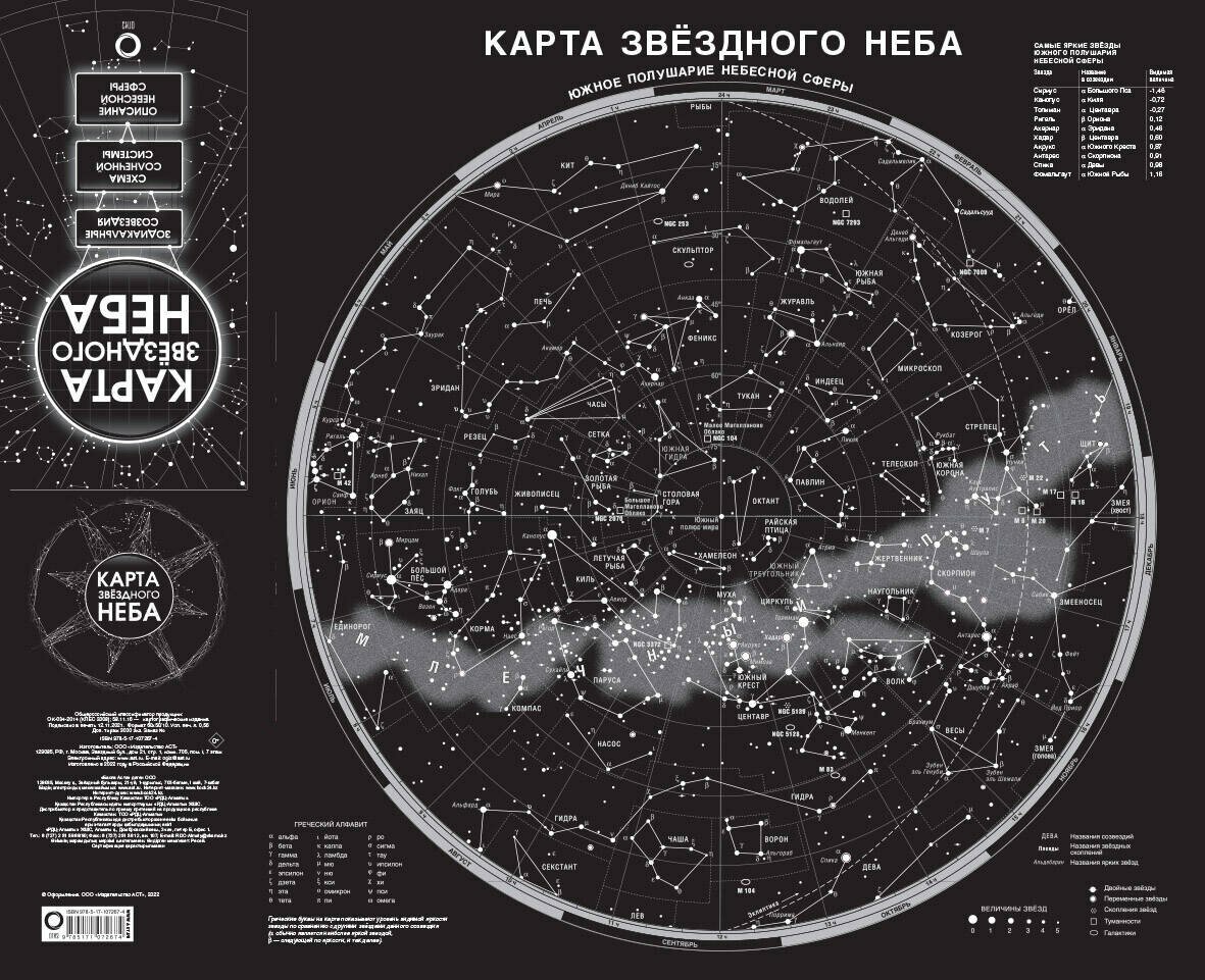 Карта звездного неба (складная) A1 ()