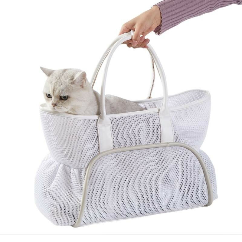 Pet bag brand name large capacity soft pu material for small cats and dogs for easy transport style b