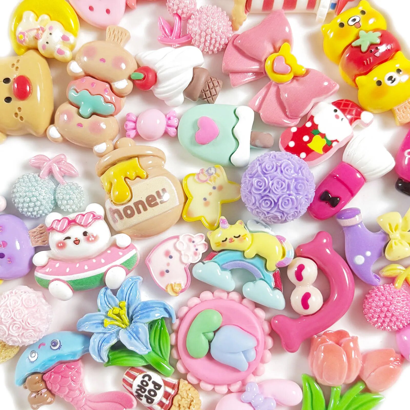 Наборы для создания кейсов для телефона Розовый, Colorful Mix, 20Pcs Random Mix