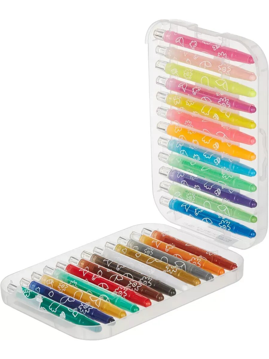 Восковые мелки для рисования, 24 шт