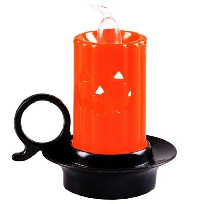 Свеча светодиодная Halloween, тыква c подставкой, 8 см