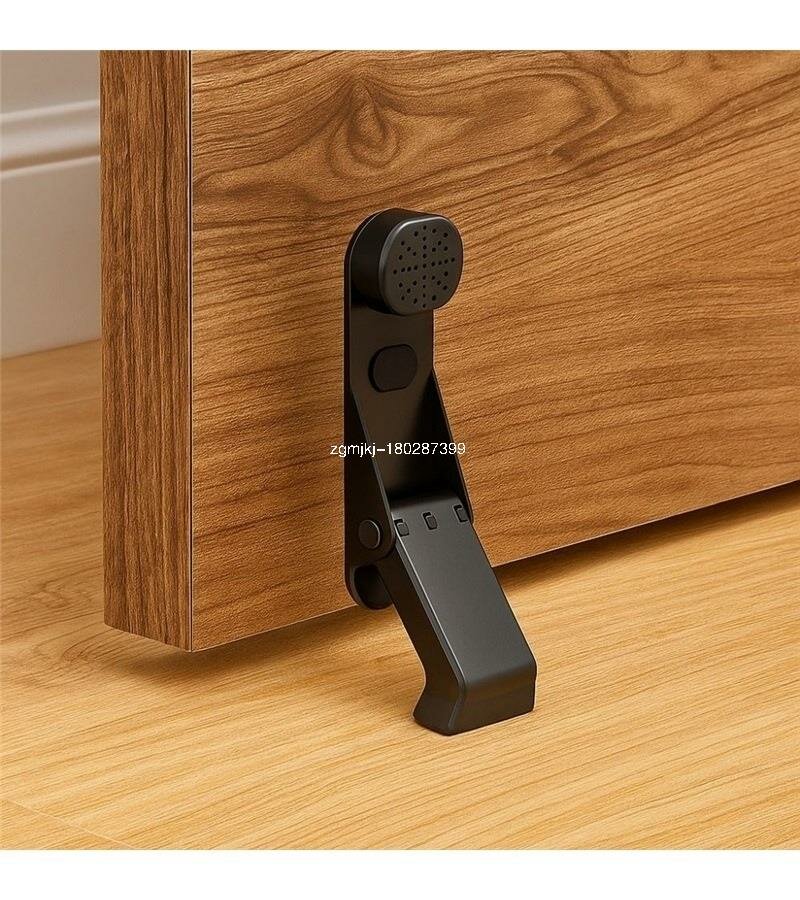 Монтаж бесшумного складного дверного упора без перфорации / Стопор складной двери, предотвращающий столкновение