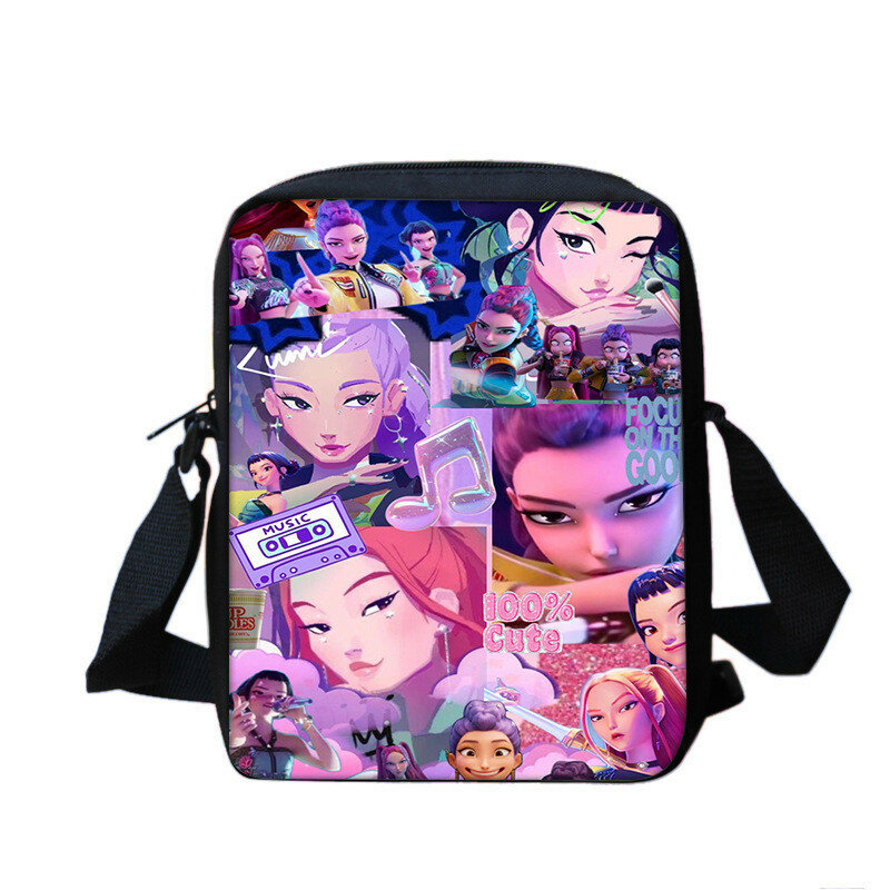 Кроссбоди сумка кпоп demon hunters youthful с принтом декором для повседневной носки стиль 3