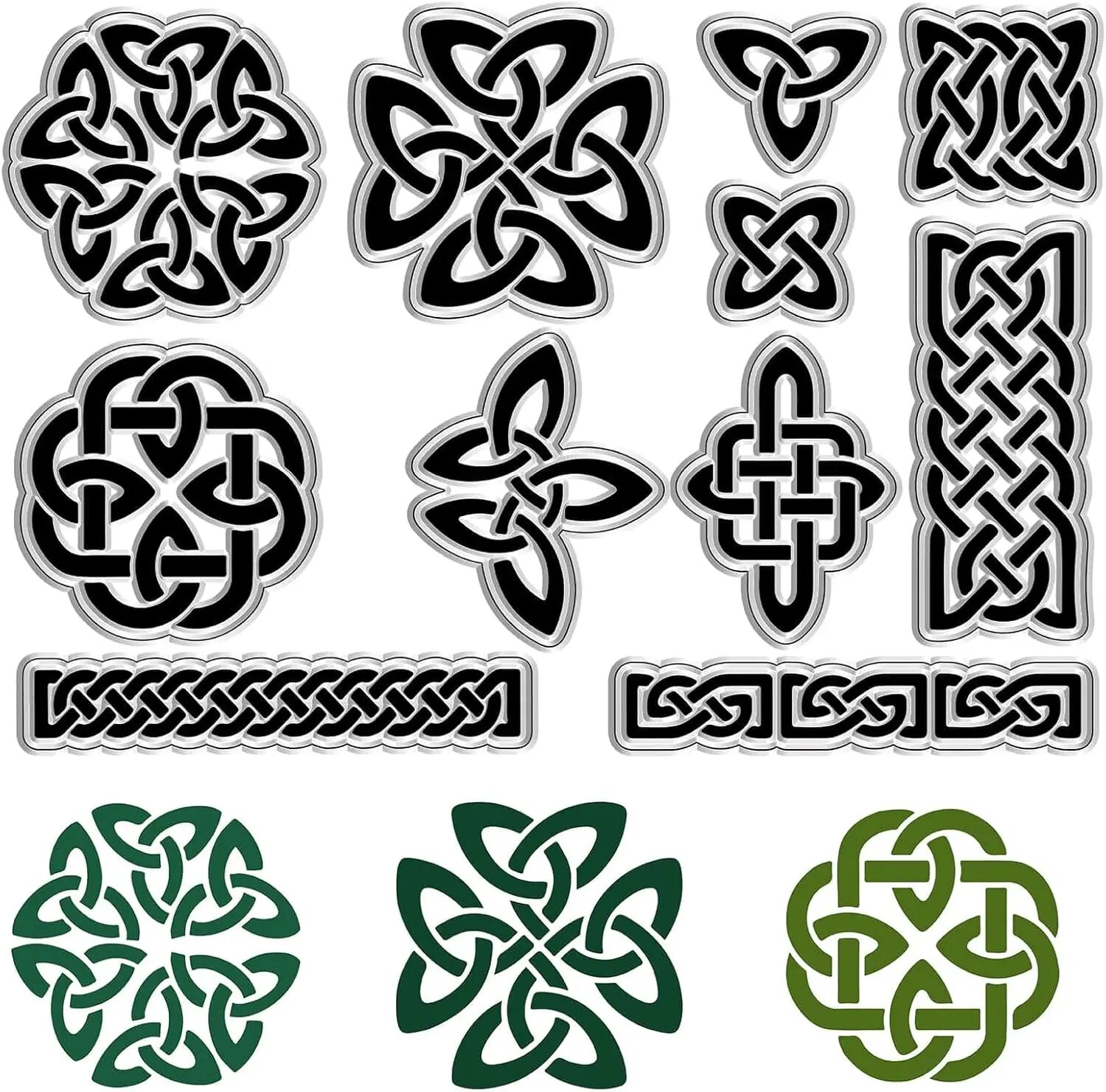 Прозрачные силиконовые штампы Trinity Knot для скрапбукинга