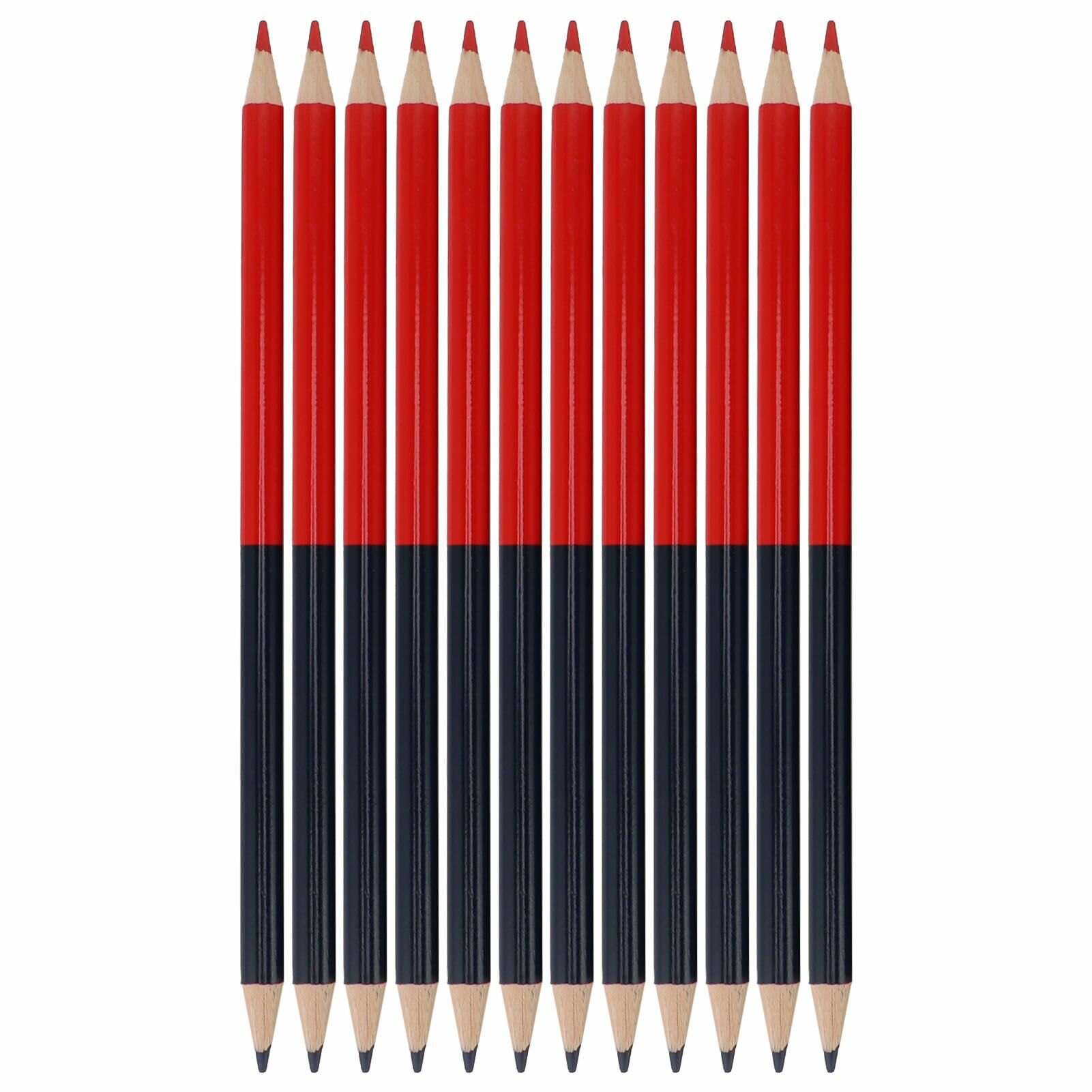 12 двусторонних карандашей (красные/синие, стираемые)