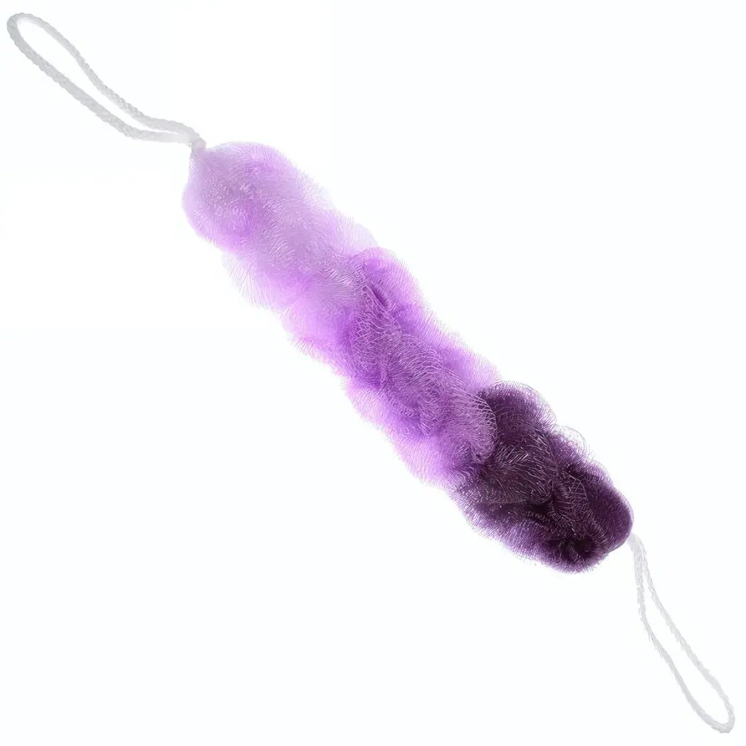 Мочалка для тела «Косичка-Премиум», сиренево/фиолетовая, 31х5см, удобная и мягкая