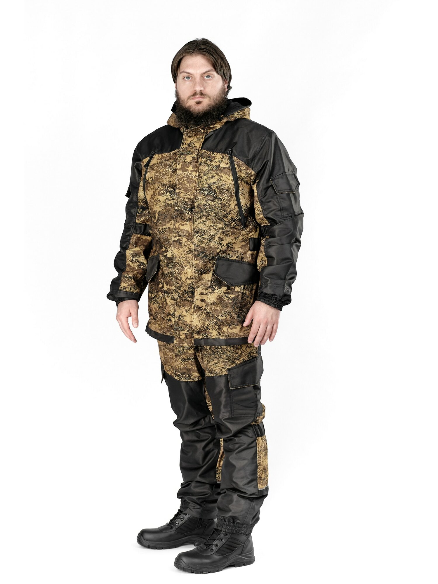 Костюм демисезонный мужской Gorka Demi Light принт 568-4, тактический походный с брюками для леса, защитный камуфляжный мужской комплект, форма спецодежды для охоты, рыбалки, туризма и работы