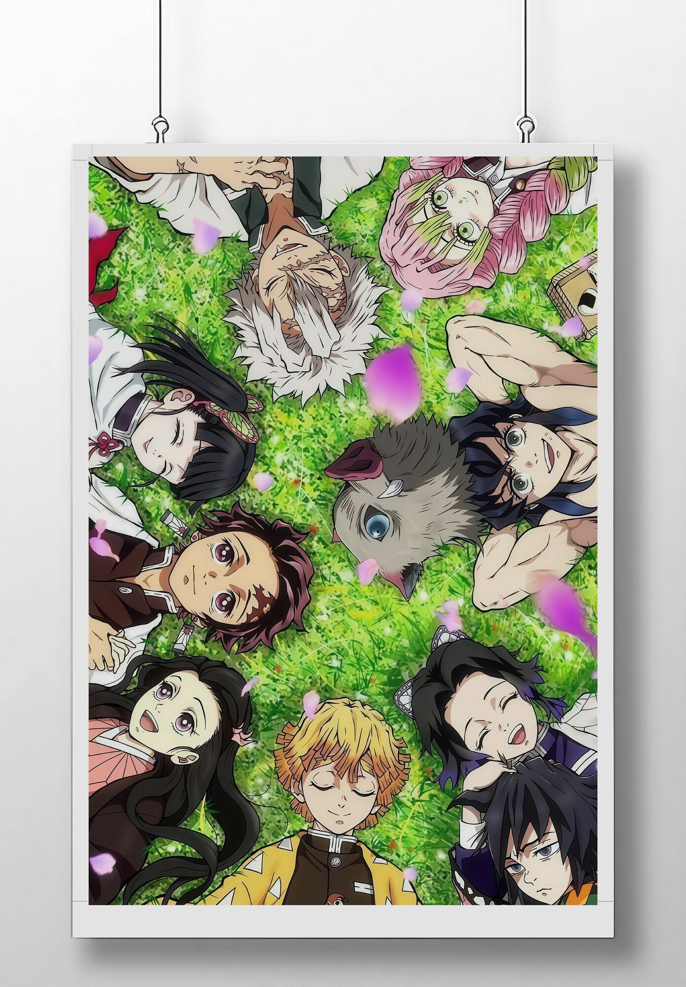 Постер / Плакат Клинок Рассекающий Демонов (Demon Slayer)