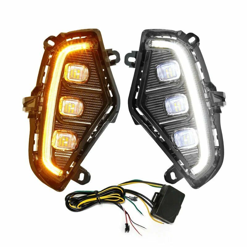 Дневные Ходовые Огни (ДХО) LED Для Toyota RAV4 2019-2021 С Функцией Указателей Поворота И Противотуманных Фар