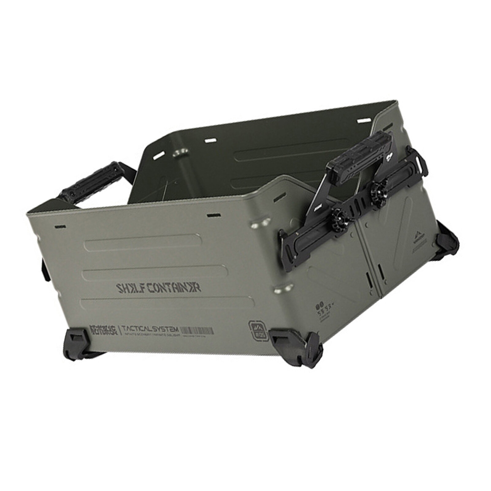 Многофункциональный походный сундук для хранения, штабелируемый алюминиевый контейнер для тактического обеда с открытым верхом