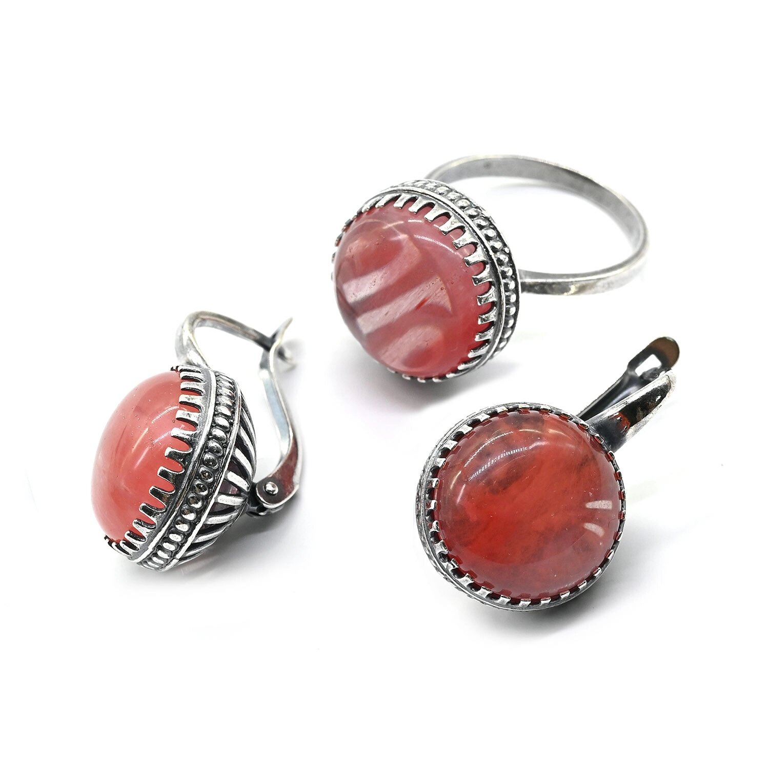 Комплект бижутерии, халцедон