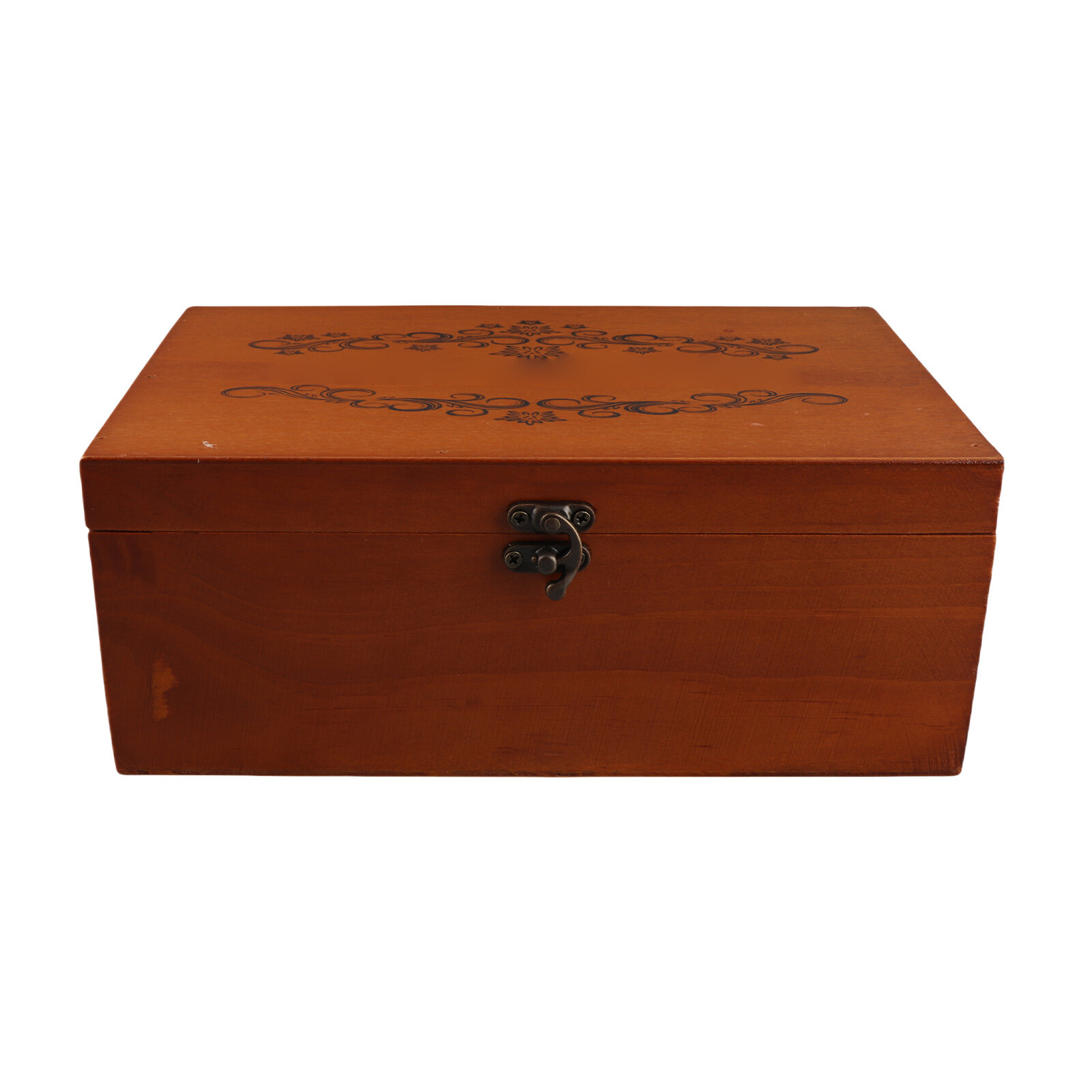 Ретро деревянная коробка для хранения элегантная винтажная деревянная коробка для хранения многофункциональная декоративная коробка с большой емкостью для ювелирных изделий l