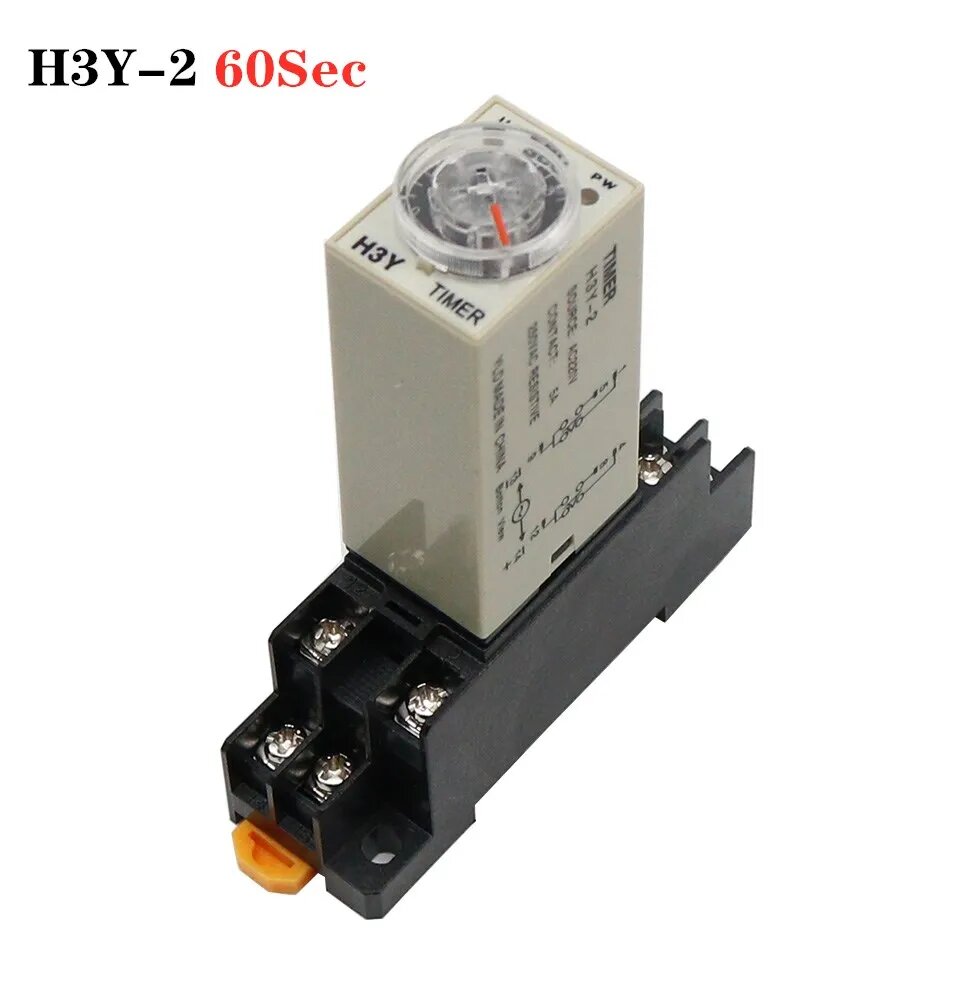 Реле времени задержки H3Y-2 1С-60С AC 220V, H3Y-2 60Sec