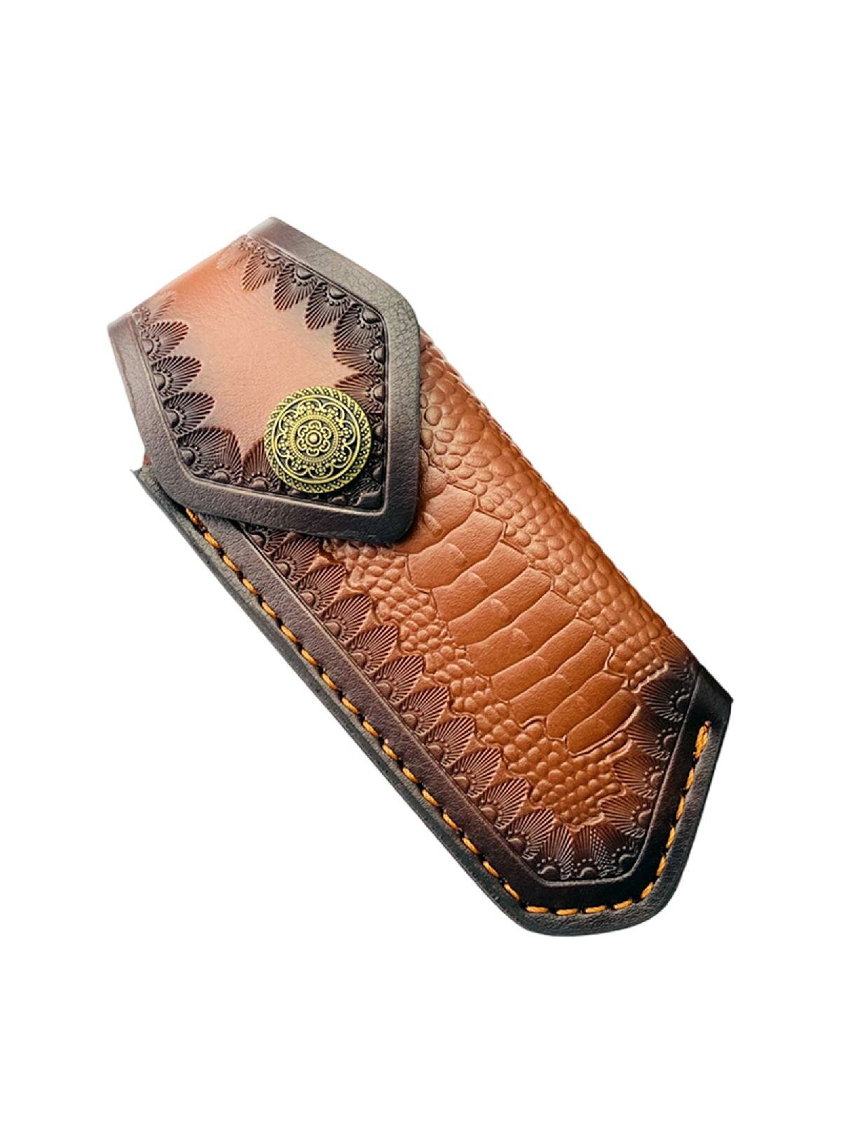 Удобный кожаный контейнер, складная кобура для ножей, сумка для хранения, практичные кожаные ножны для ножей на открытом воздухе