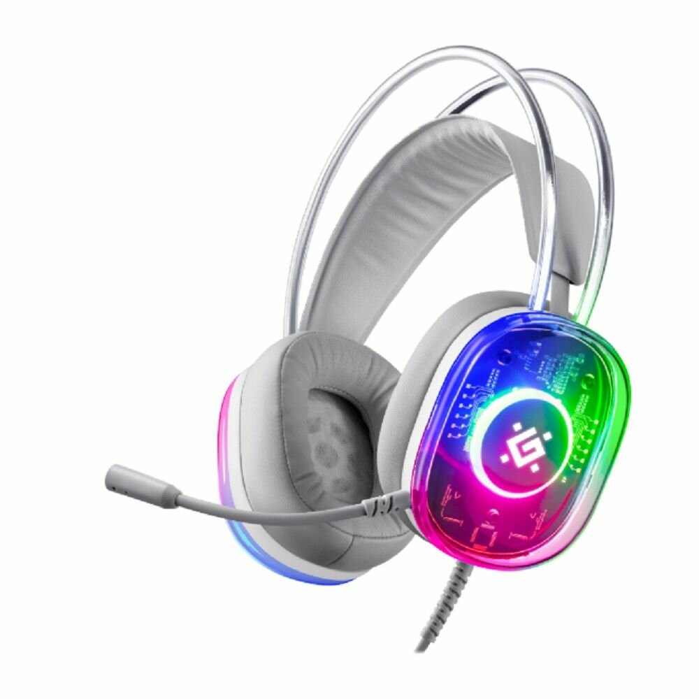 Defender Наушники Cyborg белый, 7.1, RGB, провод 2 м