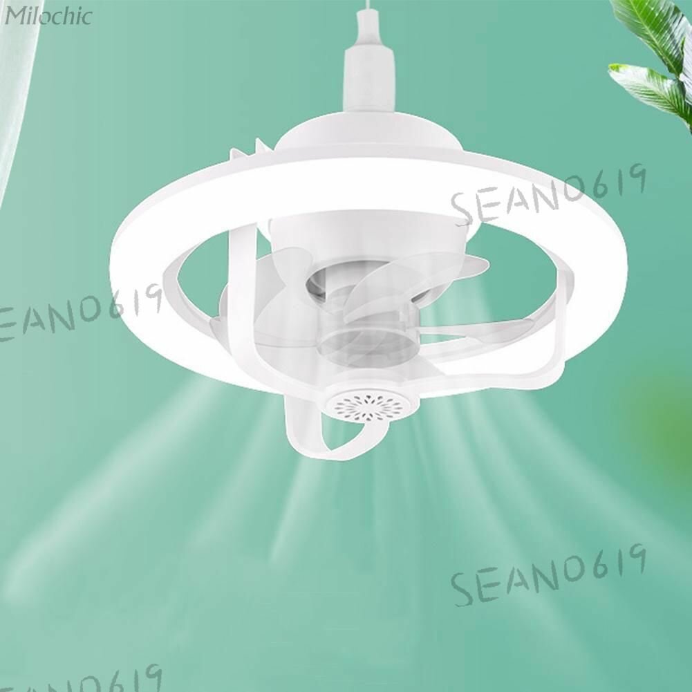 Подвесной вентилятор умные потолочные вентиляторы с вращающейся на 360 градусов светодиодной подсветкой rgb Y, белый