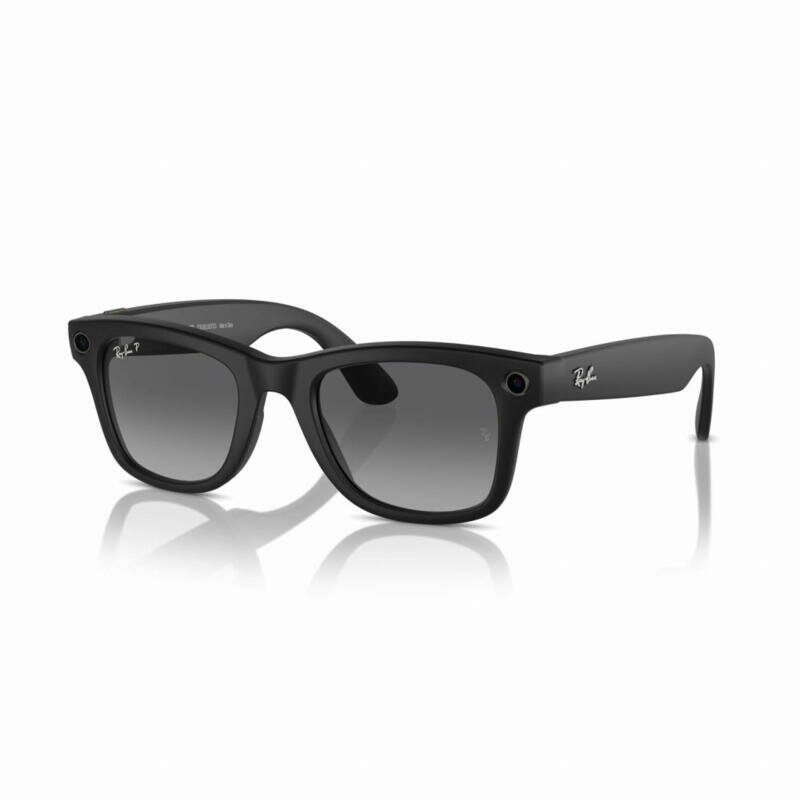 Умные очки Ray-Ban Wayfarer, Matte Black/Polar Gradient Graphite (155-53)