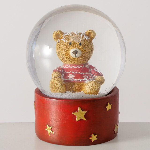 Снежный шар Медвежонок Арчи - Уютная Зима 13 см, Boltze, 2058917-2