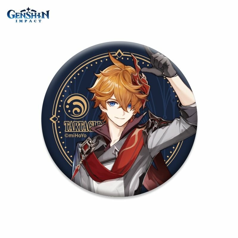 Значок "Fatui Can Badge", Genshin Impact, металл, диаметр 7,5см