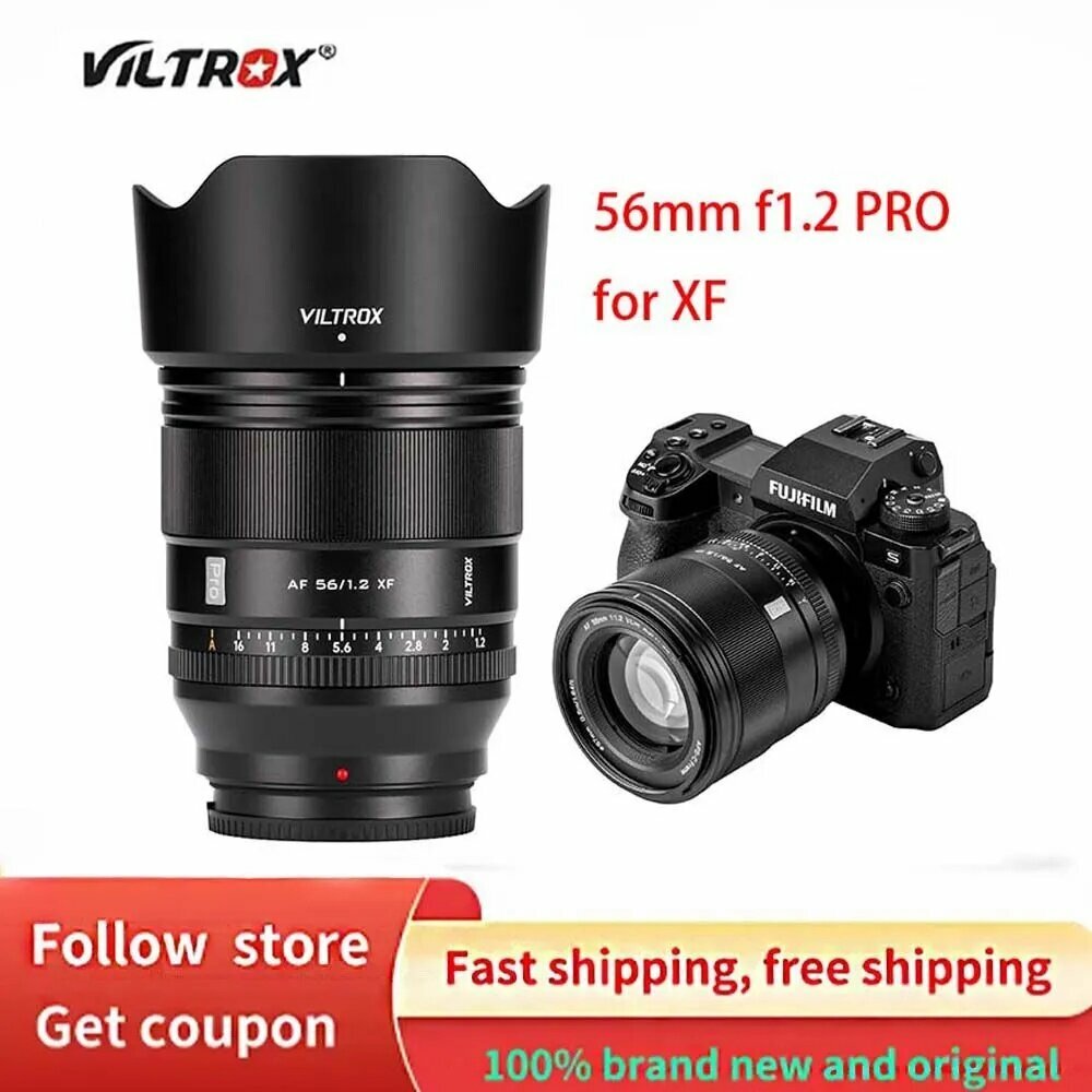 Объектив камеры Viltrox AF 56 мм F1.2 Pro с двигателем HyperVCM с большой апертурой APS-C для Fujifilm X-Mount