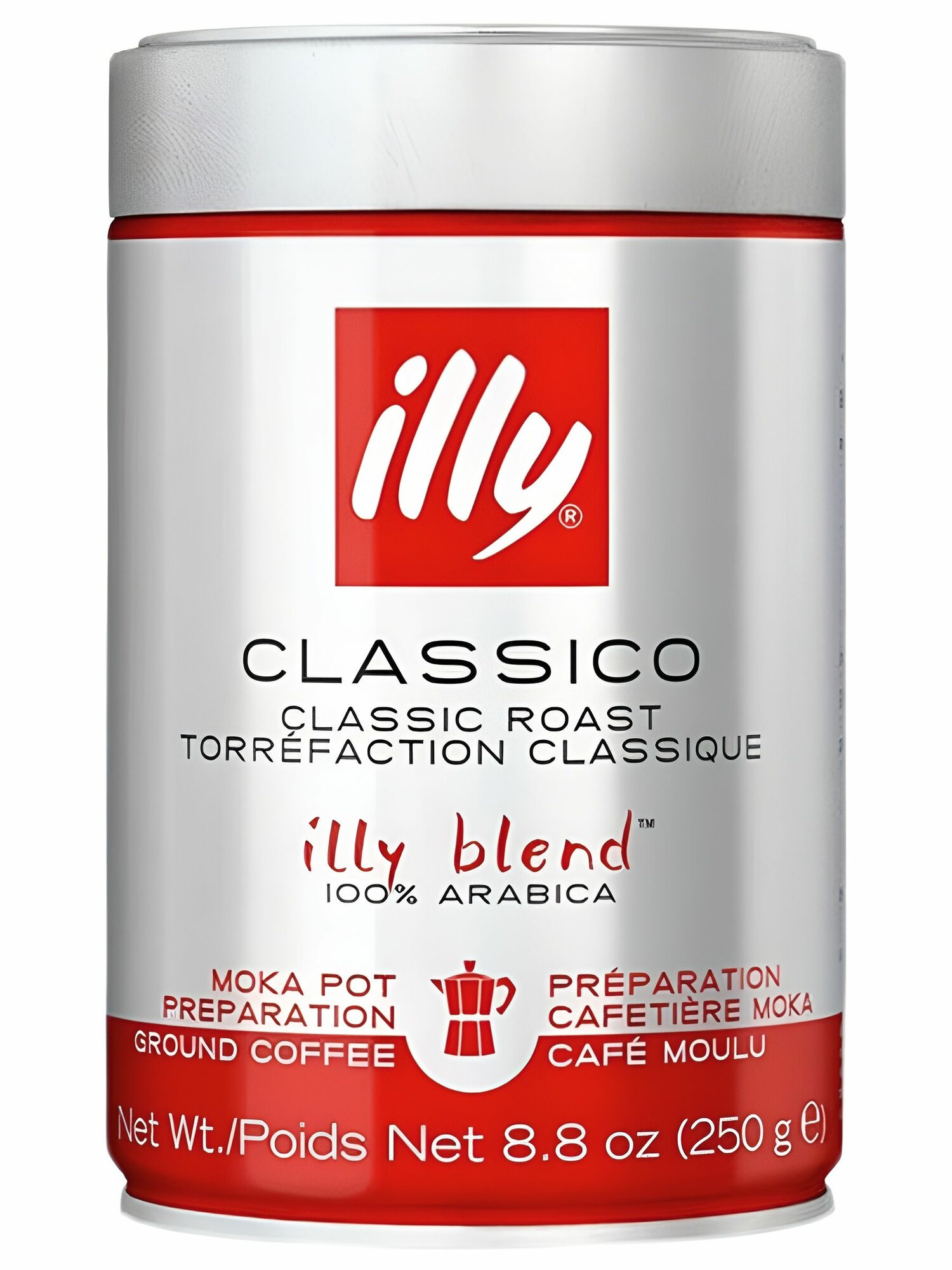 Кофе молотый illy MOKA MEDIUM ROAST GROUND 250гр