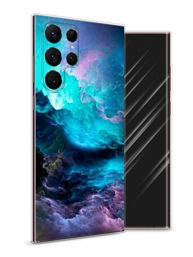 Чехол на Samsung Galaxy S22 Ultra / Самсунг Галакси S22 Ультра с принтом "Бирюзовое небо"