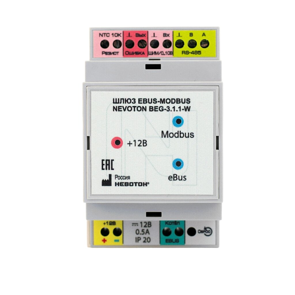 Контроллер управления eBus-Modbus для котлов Vaillant и Protherm BEG-3.1.1-W невотон