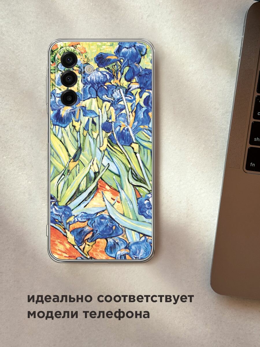 Чехол на Samsung Galaxy A17 / Самсунг А17 с принтом "Ирисы Ван Гог" — фото 1
