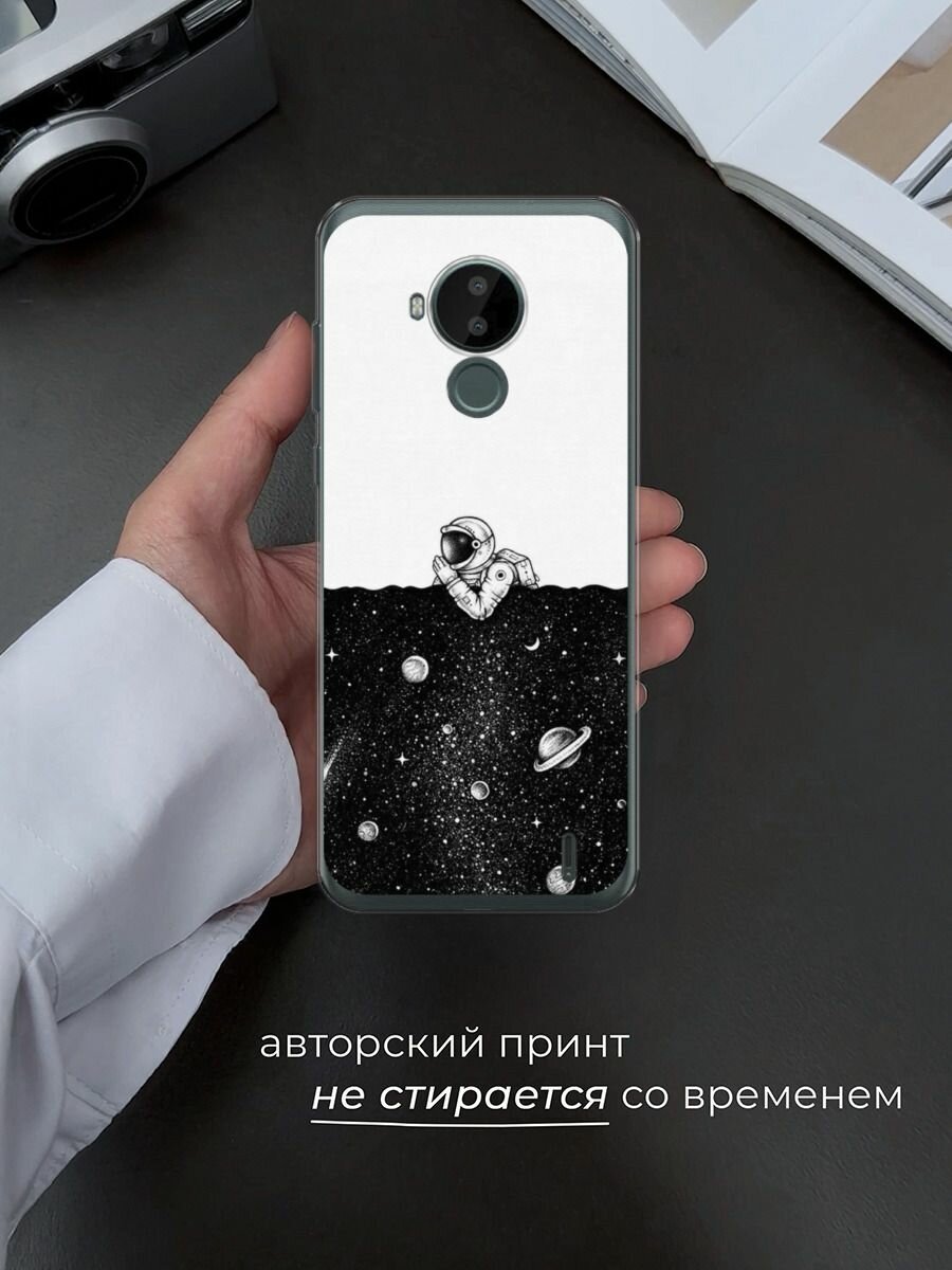 Силиконовый чехол на Nokia C30 / Нокия C30 с принтом "Космический сон" — фото 1