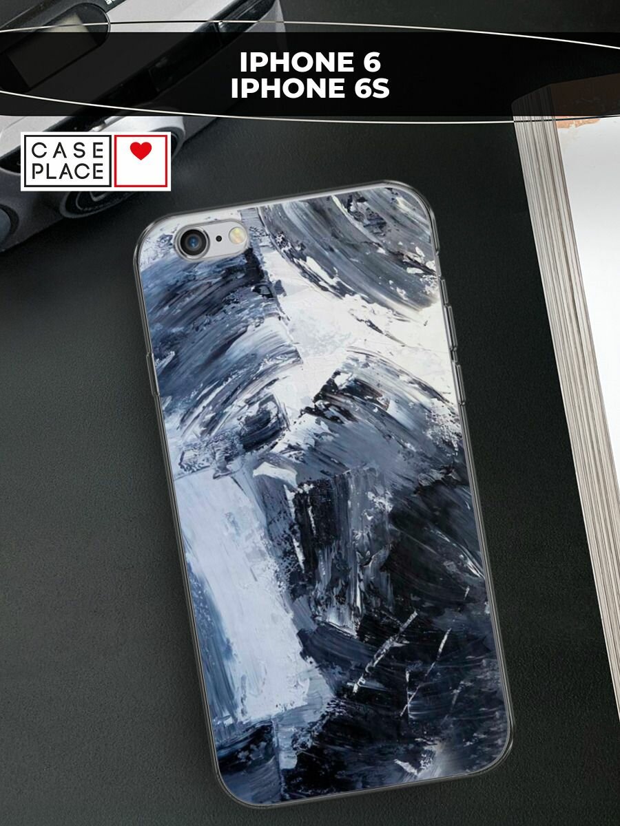 Чехол на Apple iPhone 6 / Айфон 6 с принтом "Абстракция живопись"