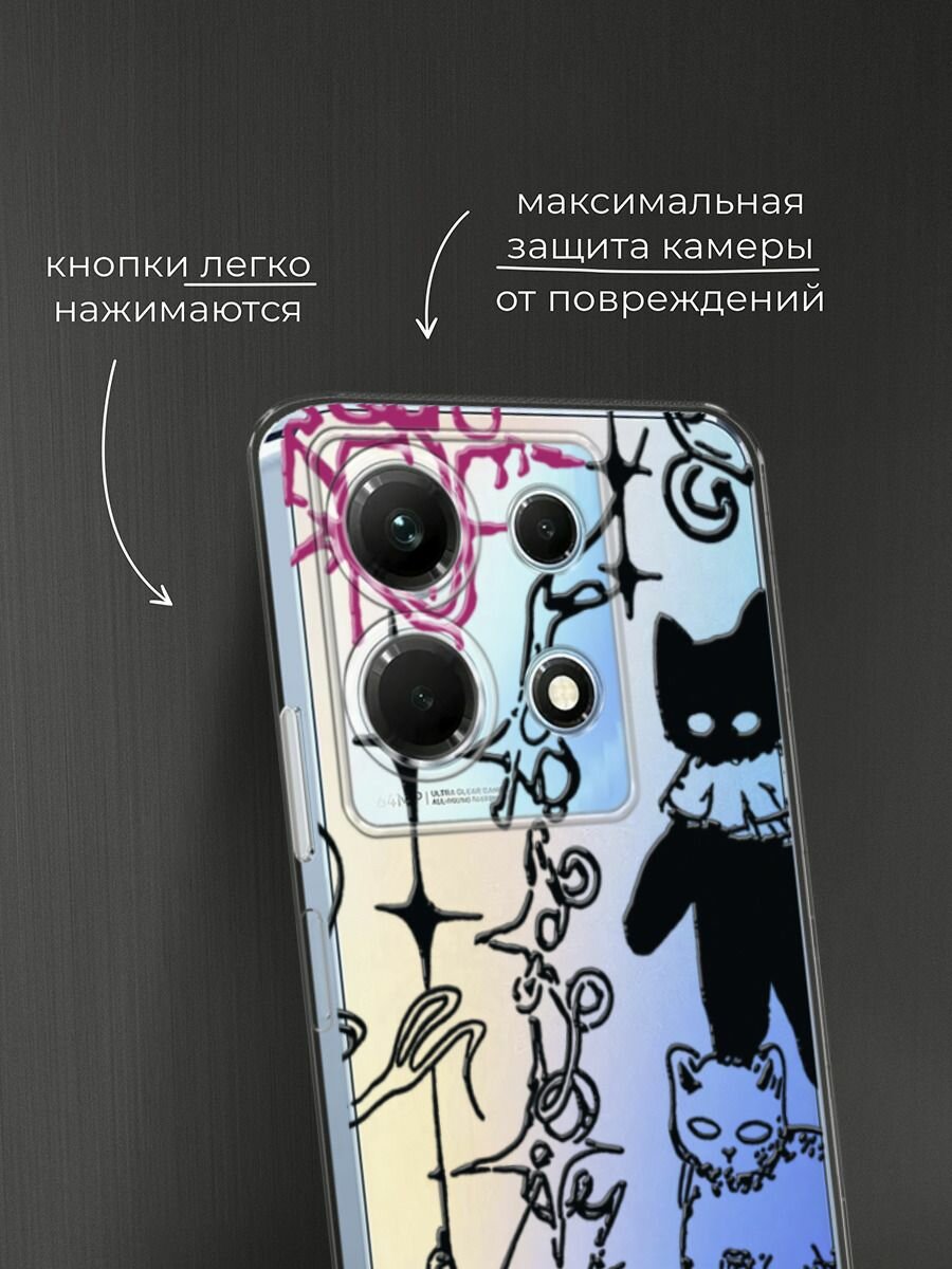 Чехол на Infinix Note 30 4G / Инфиникс Нот 30 4G с принтом "Готические котики" — фото 1