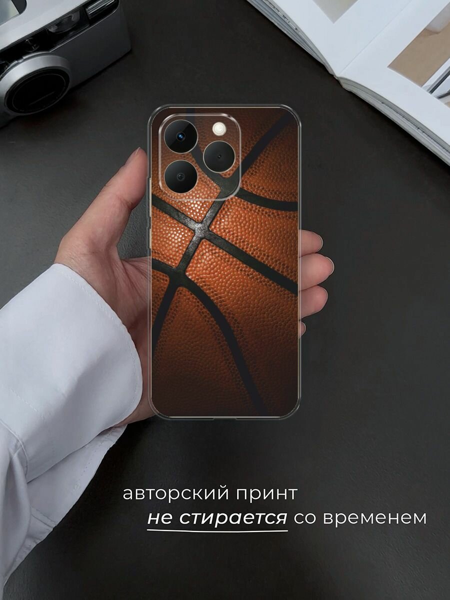 Чехол на Realme 15T / Реалми 15Т с принтом "Баскетбольный мяч" — фото 1