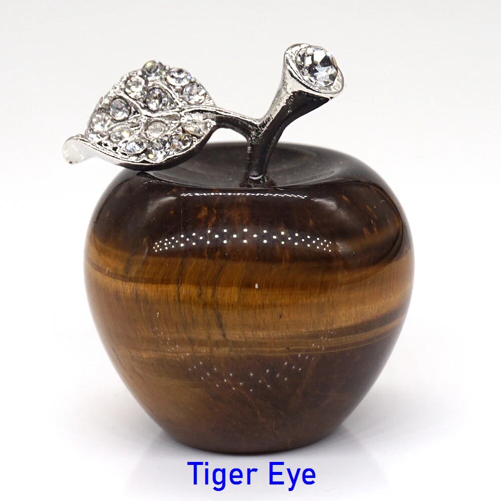 Статуя яблока из камня 30 мм 1 PCS, Tiger Eye
