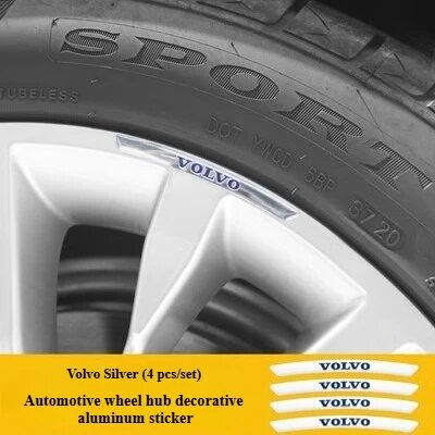 Для VOLVO автомобильная ступица колеса, декоративная маркировка логотипа автомобиля, подходит для различных моделей, автоаксессуары Silver 4pcs