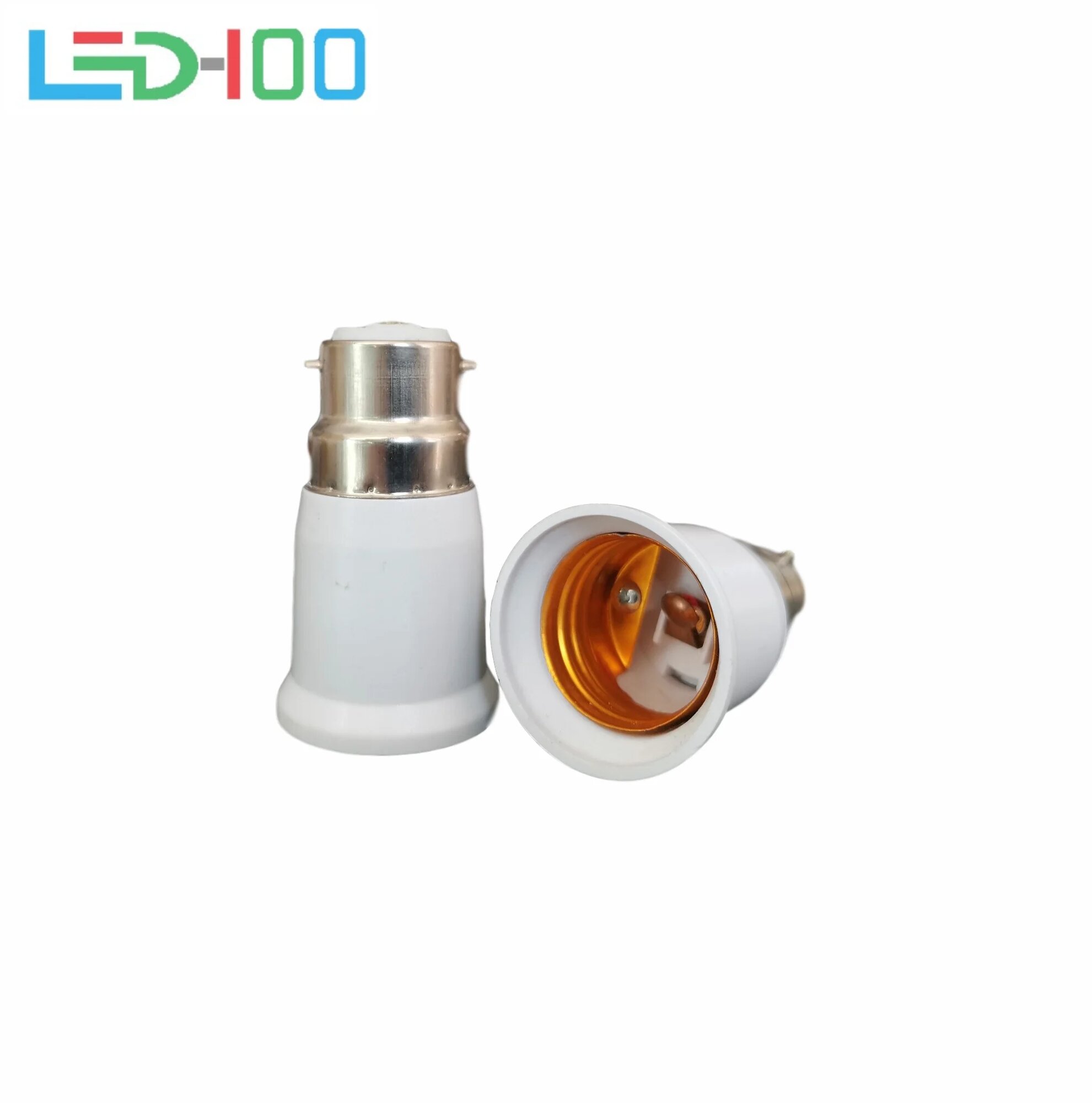 Новый переходник с В22 на E27, адаптер цоколя для Светодиодный Ной лампы, штыковый винт