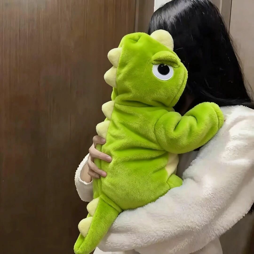 2025 новый фланелевый костюм с милым динозавром на четырех лапах-для кошек и собак