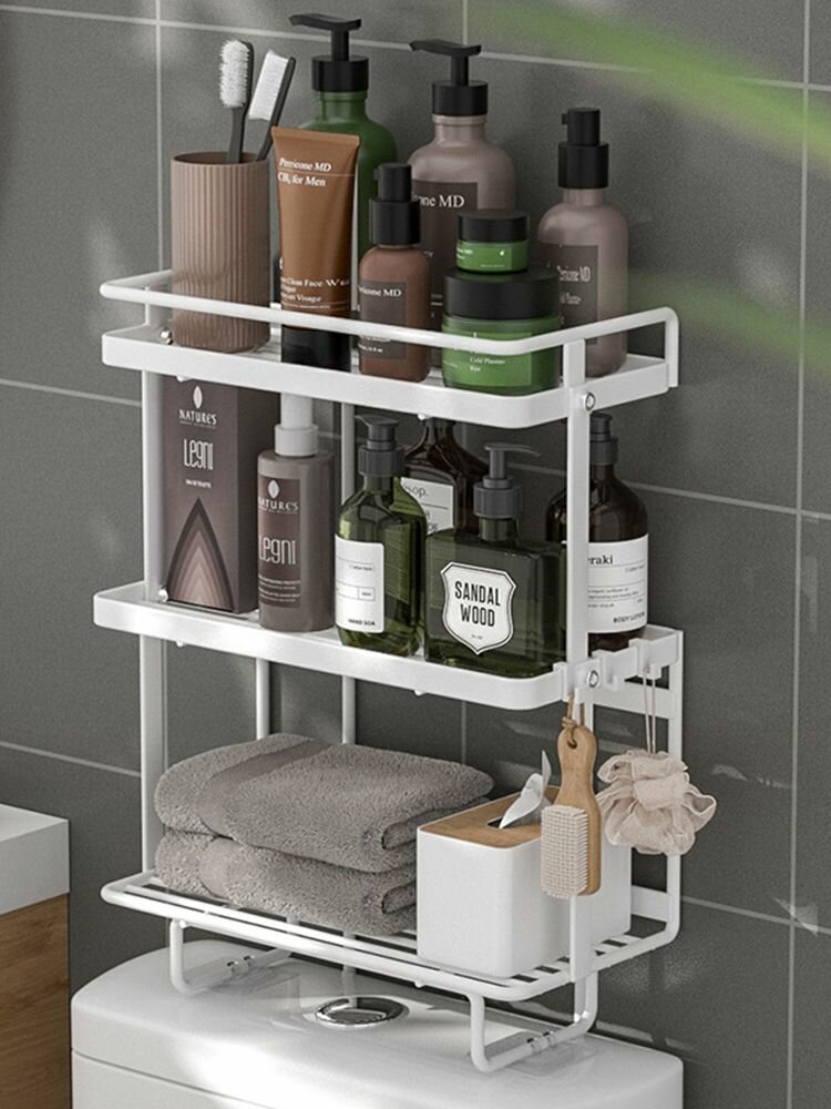 Полка для ванной комнаты над унитазом Стеллаж на кухню универсальный