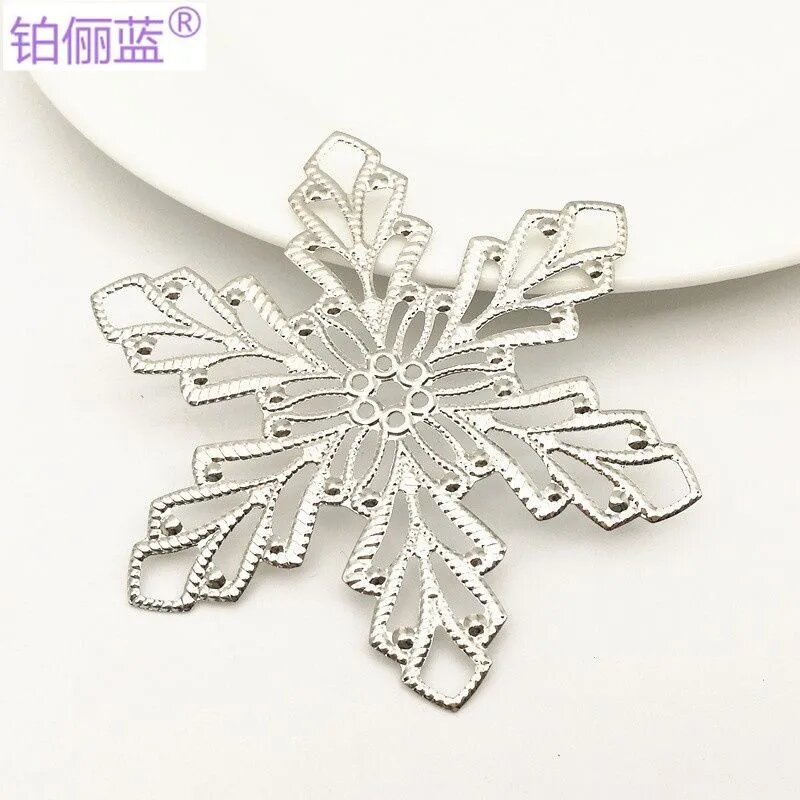 Подвеска в виде снежинки, 10 шт, 50 мм