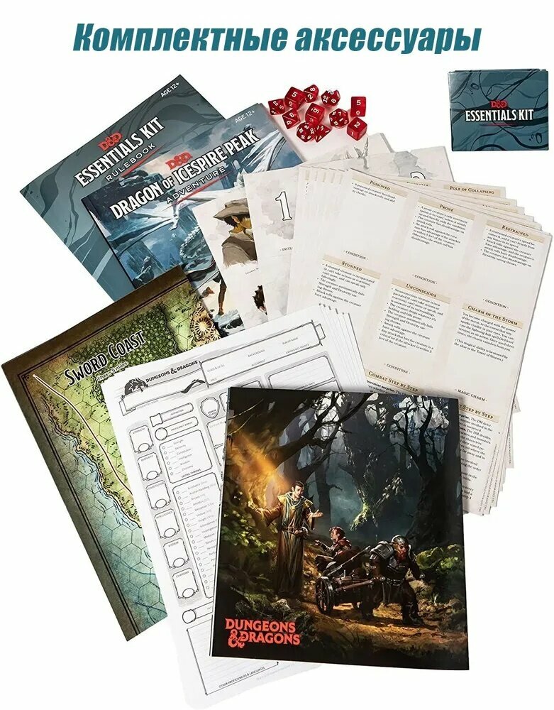 Набор аксессуаров для настольной ролевой игры Dungeons & Dragons - Essentials Kit - на английском языке