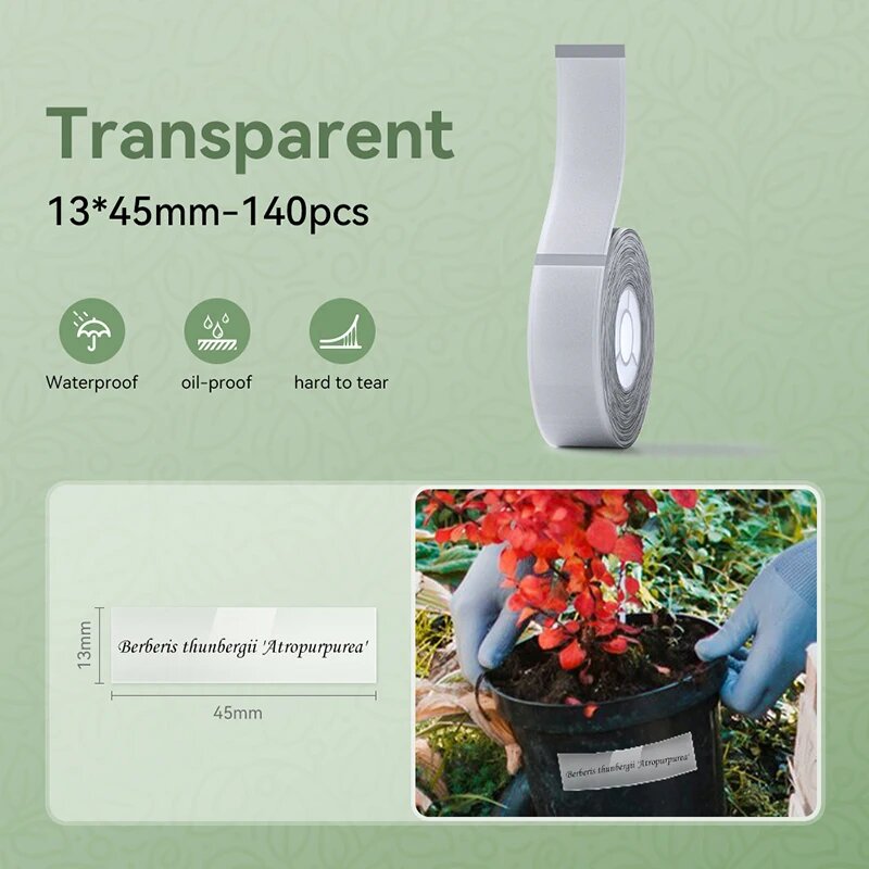 Niimbot B18 Белый Термотрансферный Принтер Этикеток Clear 13x45mm