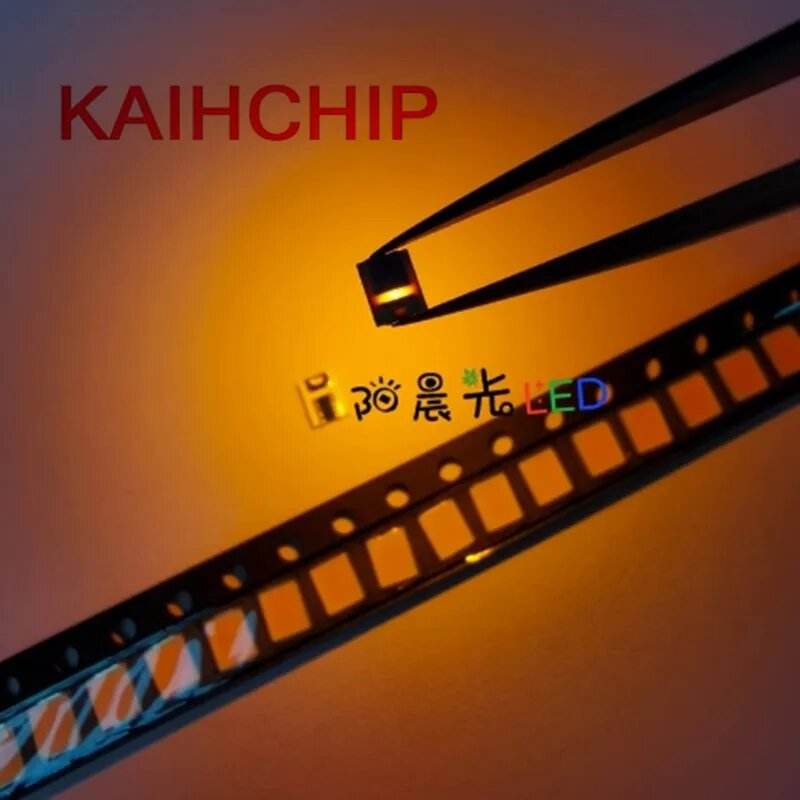 50 SMD LED 2835, золотисто-желтые, 0.5W