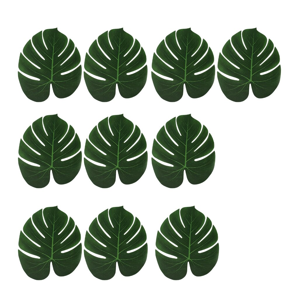 10 шт. искусственных листьев монстеры для свадьбы, дома и вечеринок