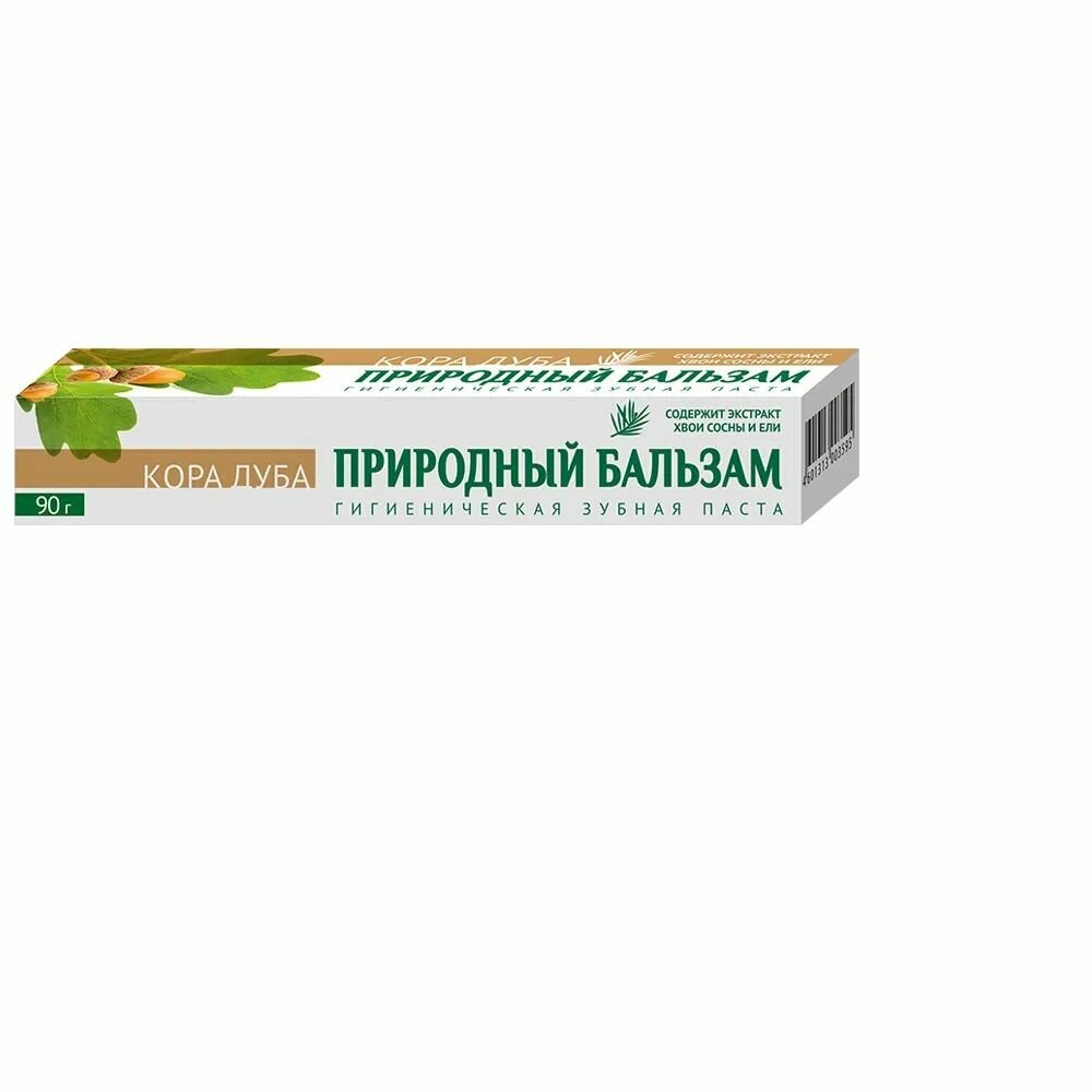 Зубная паста Природный бальзам Кора дуба 90г